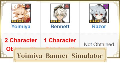 Rerun Banner For Yoimiya 3.2 Update - Featured 4 Star Characters ...