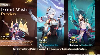 Rerun Banner For Xiao Featured 4 Star Characters & Should You Pull ...