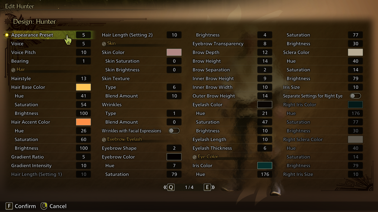 MH Wilds | Female & Male Character Creation Presets Recipes | Monster ...