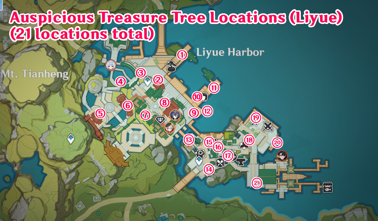 Genshin Impact | Auspicious Treasure Tree Locations Guide - GameWith