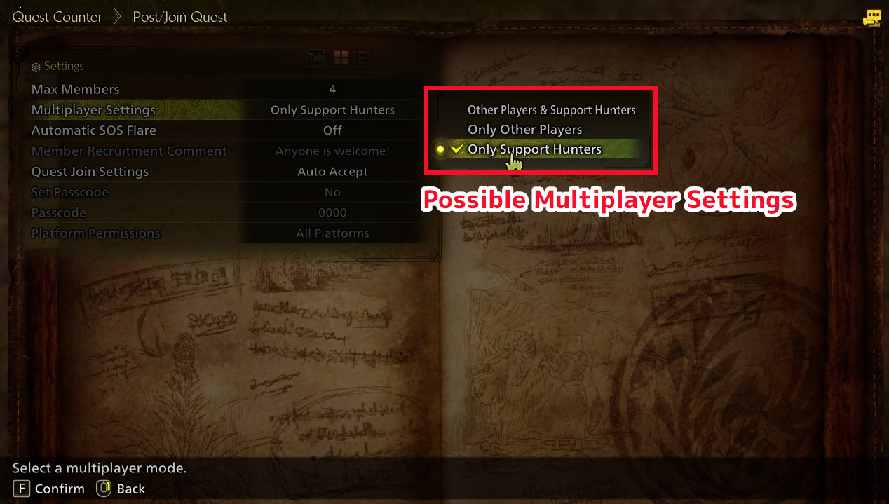 MH Wilds | Support Hunter - How to Call & Settings | Monster Hunter ...
