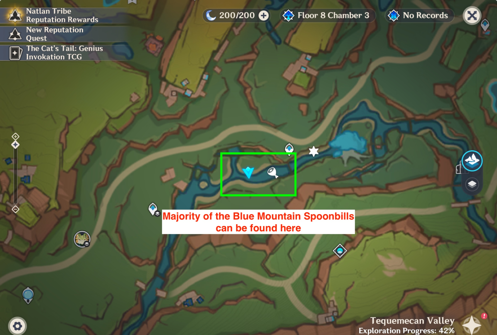 Genshin Impact | Blue Mountain Spoonbill Location & How To Catch - GameWith