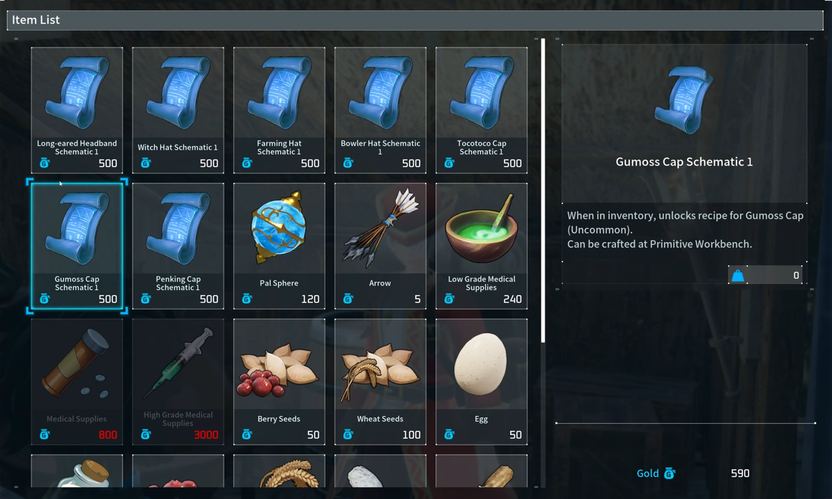 Palworld | Gumoss Cap Schematic - How To Get - GameWith