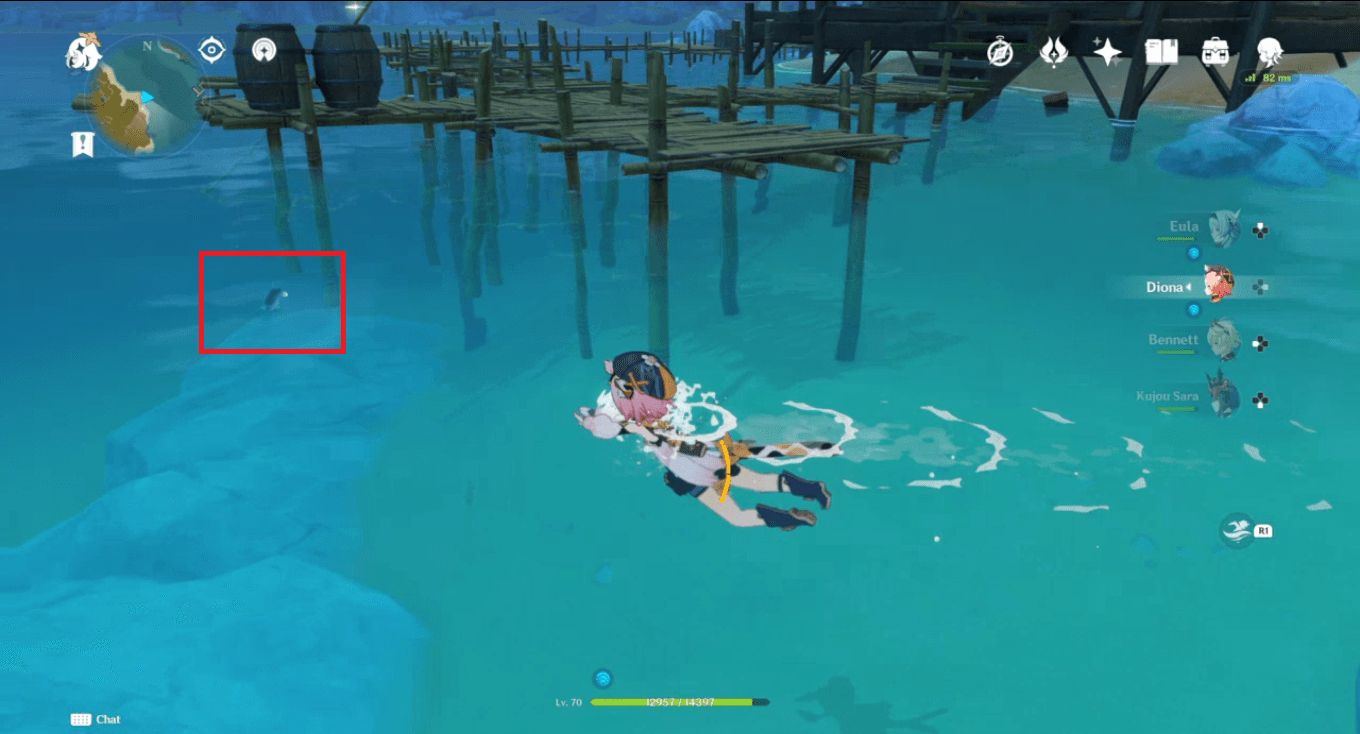 Genshin Impact | Blue-Fin Bass Location & How To Catch - GameWith