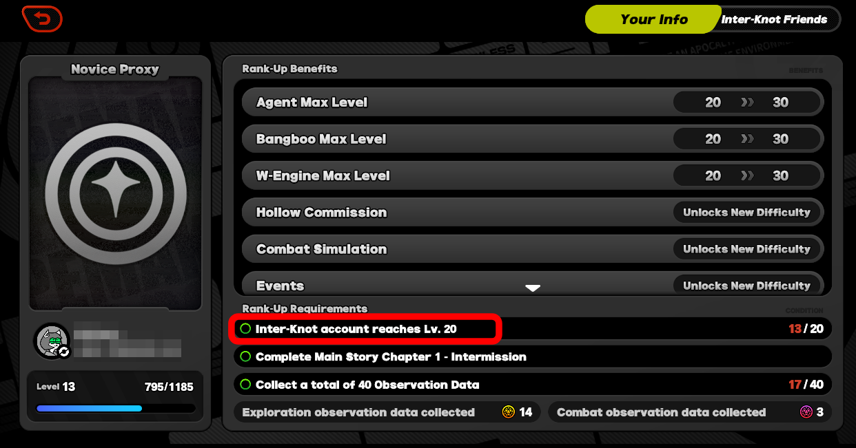 How To Increase Inter-Knot Level Fast - XP Farming | Zenless Zone Zero ...