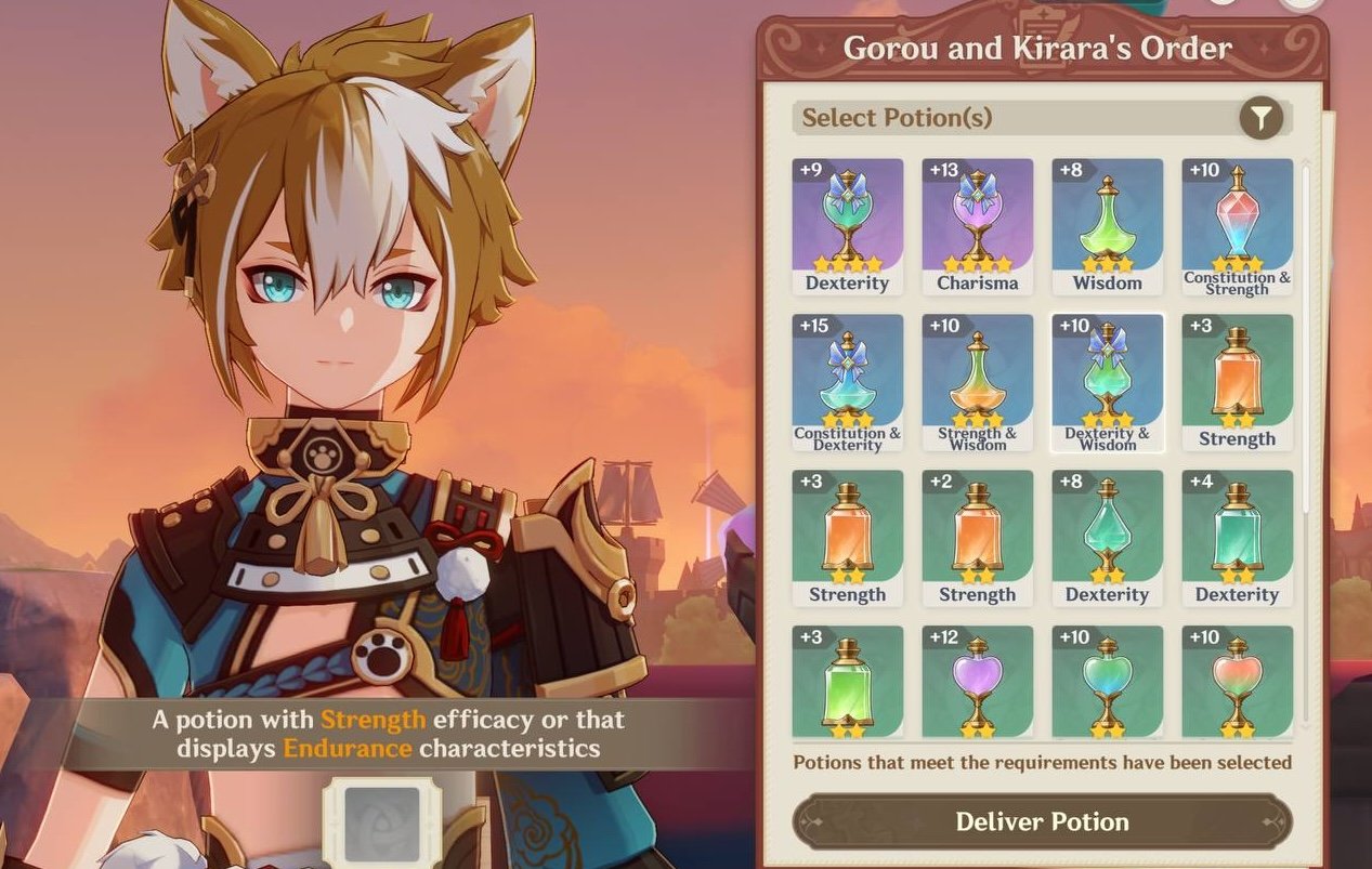 Genshin Impact | Alchemical Ascension Concoction Potions & Recipe Guide ...