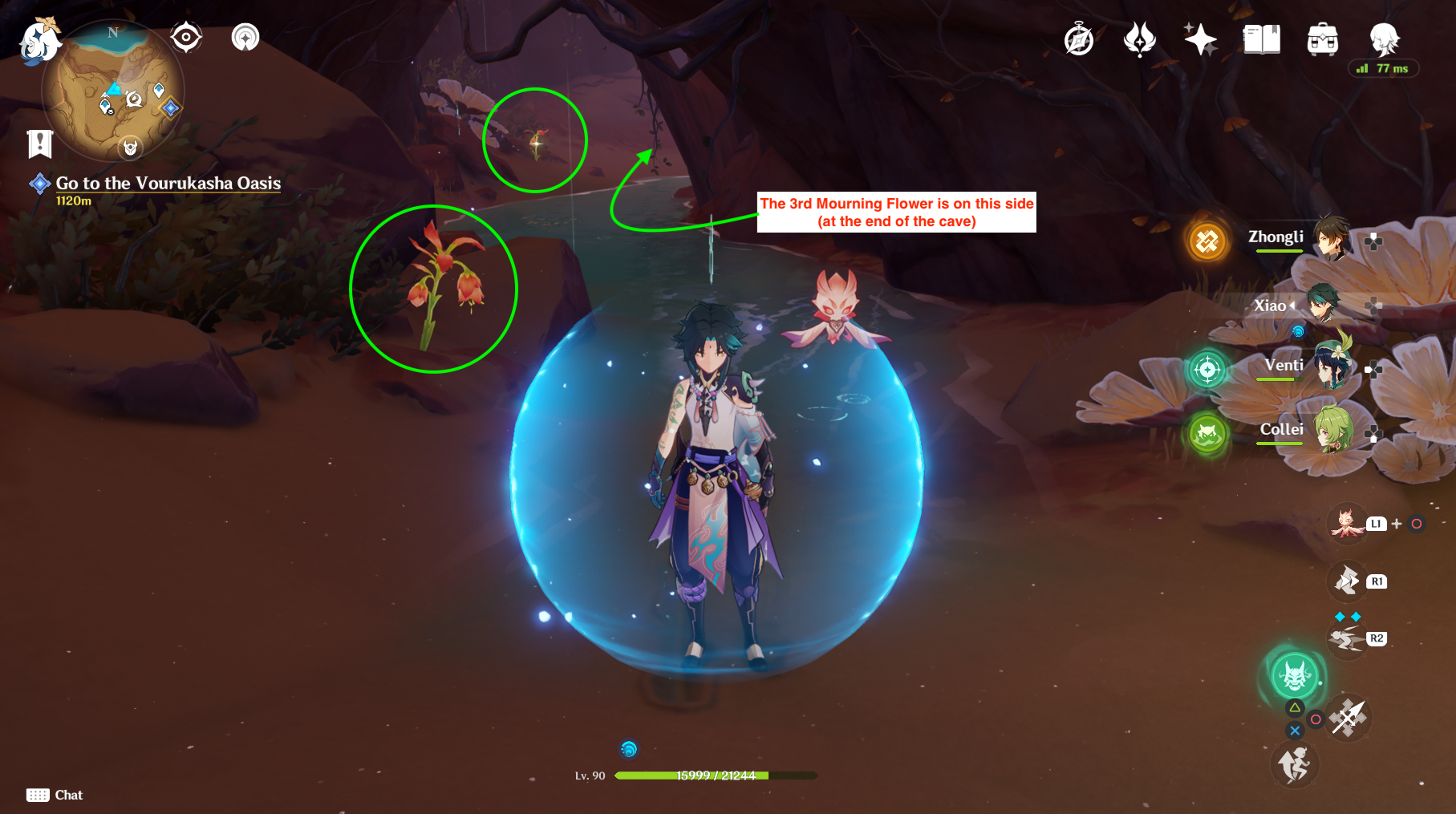 Genshin Impact | Mourning Flower Location & Farm Routes - GameWith