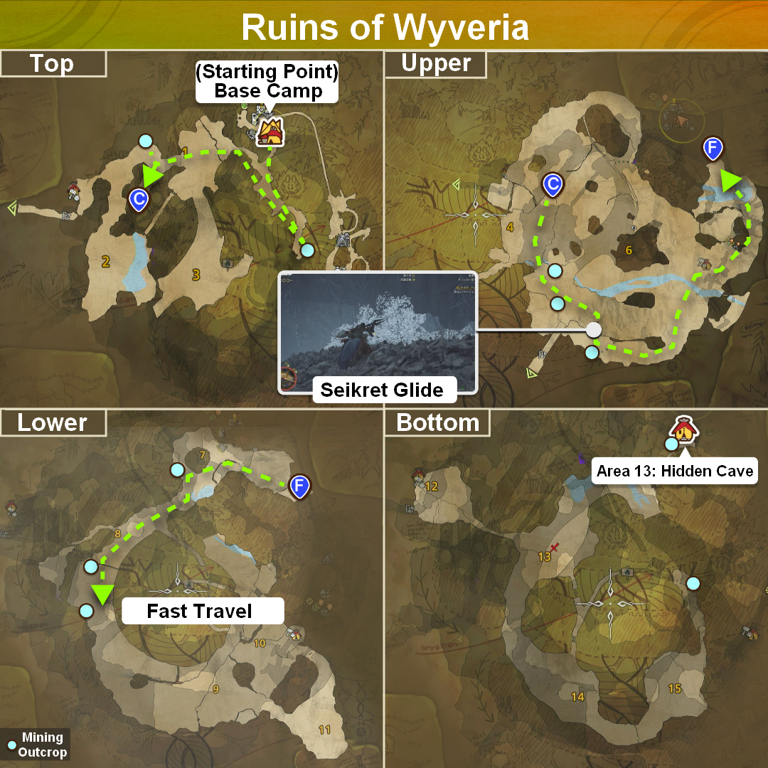 MH Wilds | Ruins of Wyveria Map Guide: Camp Locations | Monster Hunter ...