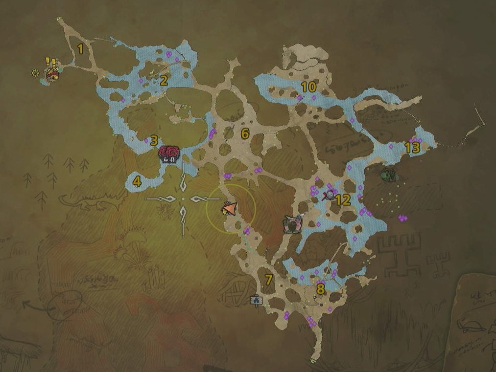 MH Wilds | Scarlet Forest Map Guide: Camp Locations | Monster Hunter ...
