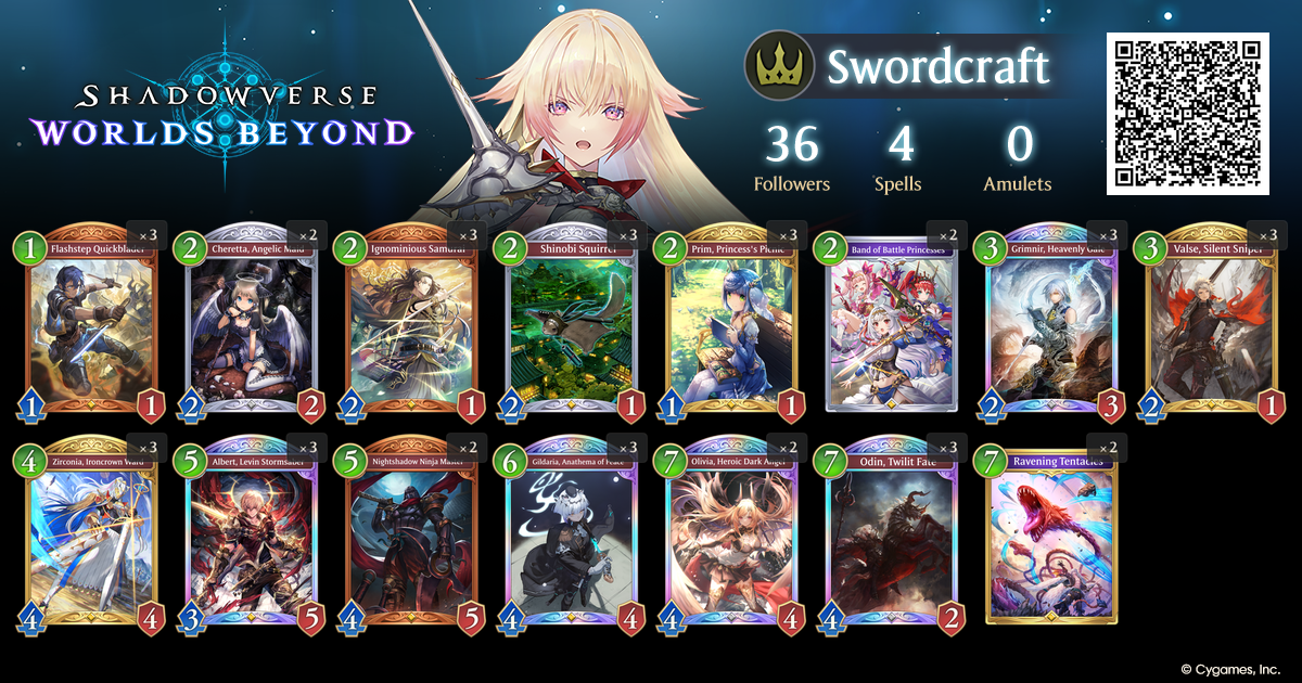 Shadowverse: Worlds Beyond | Ambush Swordcraft - Best Deck Recipe ...