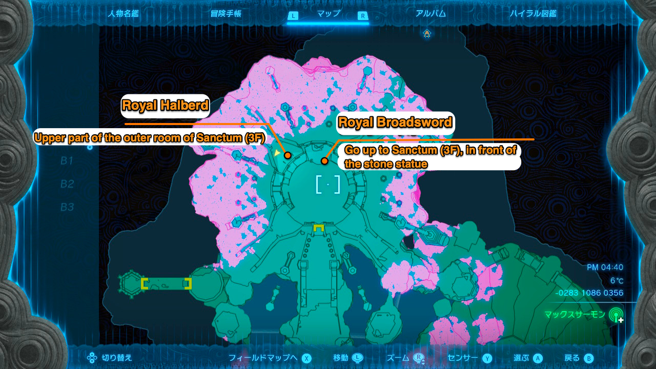 TotK | Recommended Locations For Collecting Weapons | Zelda Tears Of ...