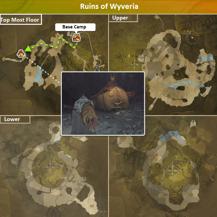 MH Wilds | Ruins of Wyveria Map Guide: Camp Locations | Monster Hunter ...