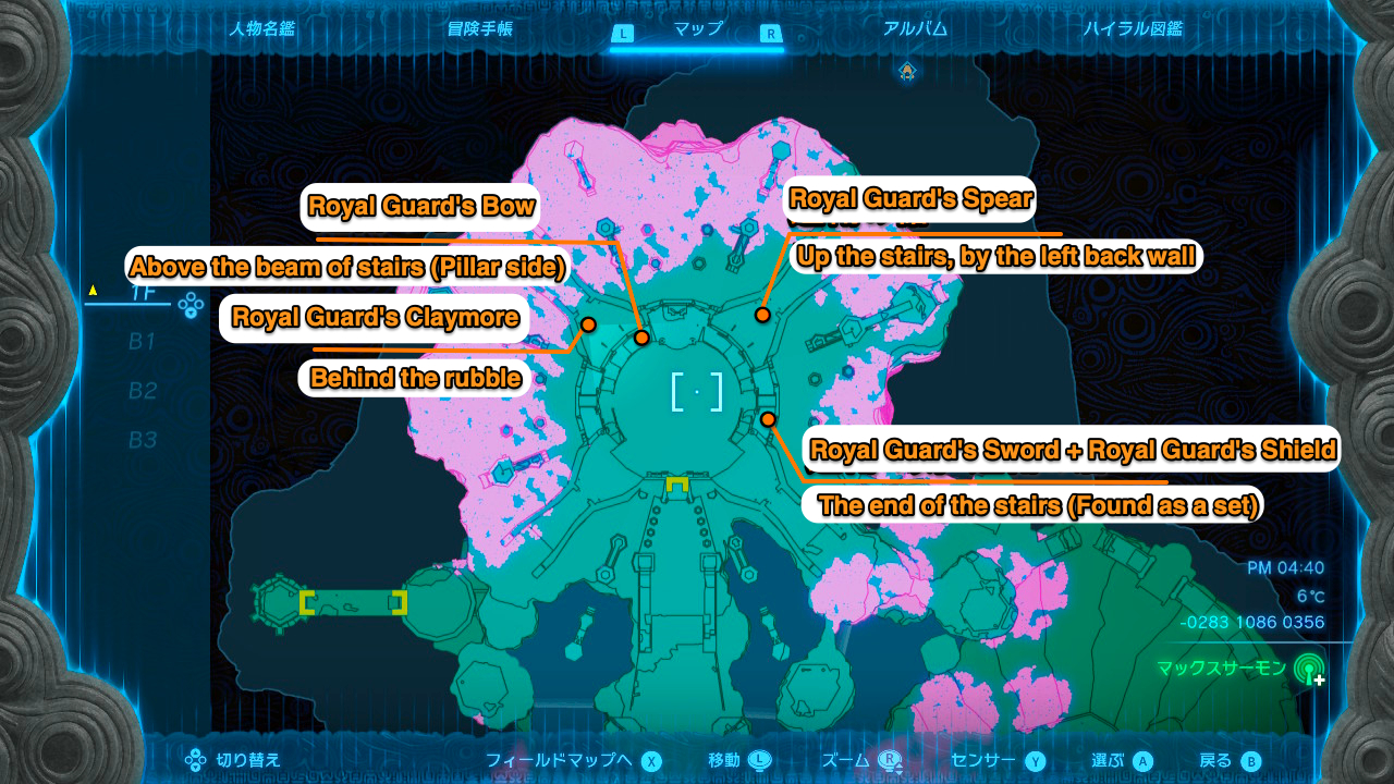 TotK | Recommended Locations For Collecting Weapons | Zelda Tears Of ...