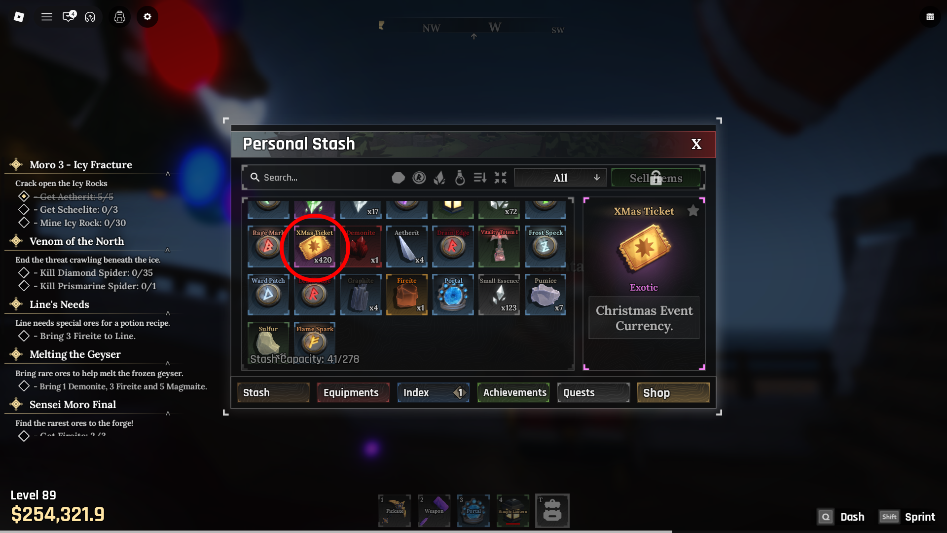 The Forge | Christmas Pickaxe Stats and Location - GameWith